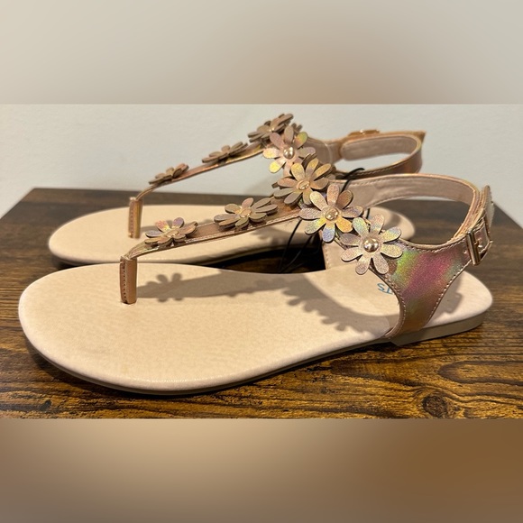 thereabouts | Shoes | Thereabouts Girls Hazel Rose Gold Thong Sandals ...